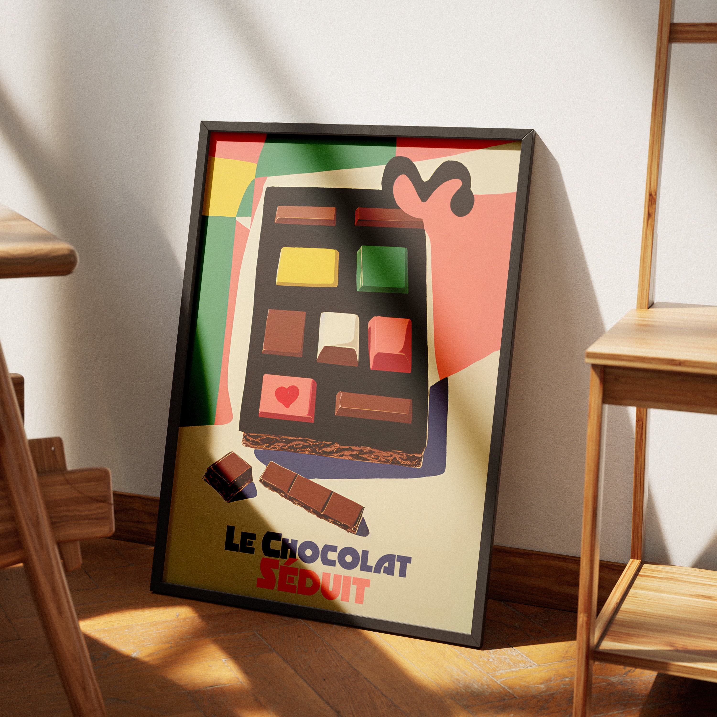 Le Chocolat French Poster Vintage Art Deco Chocolate - Etsy