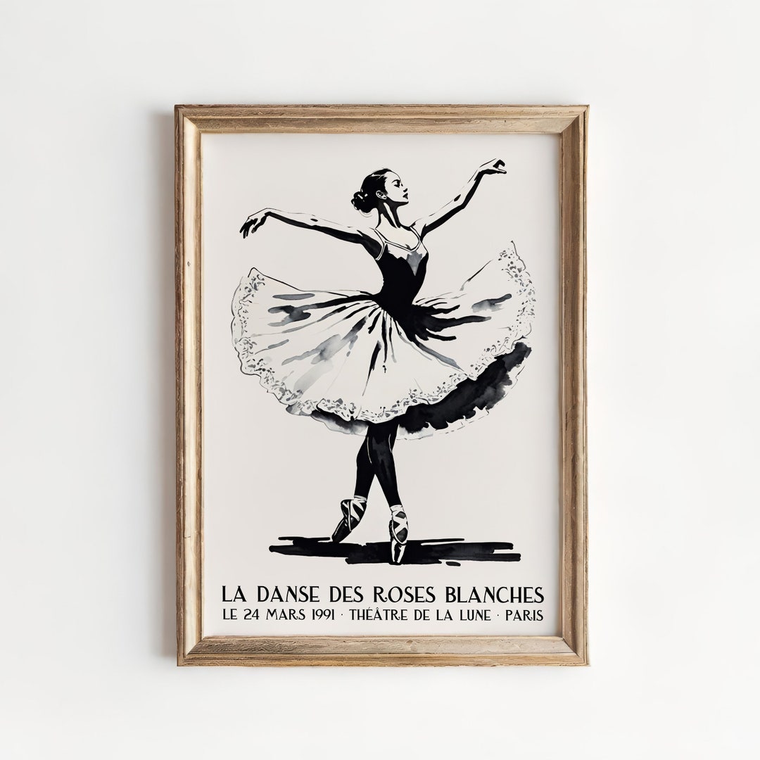 1991 French Ballet Poster - ‘la Danse Des Roses Blanches’ at Théâtre De ...