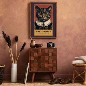 Shakespeare’s the Tempest Cat Poster - Vintage Style Wall Art, Literary ...