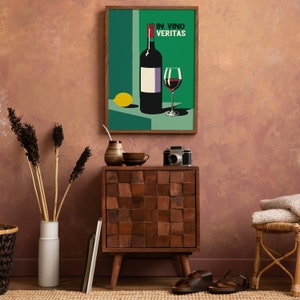 In Vino Veritas POSTER in Wine We Trust Elegant Wine, Modern Art Print ...