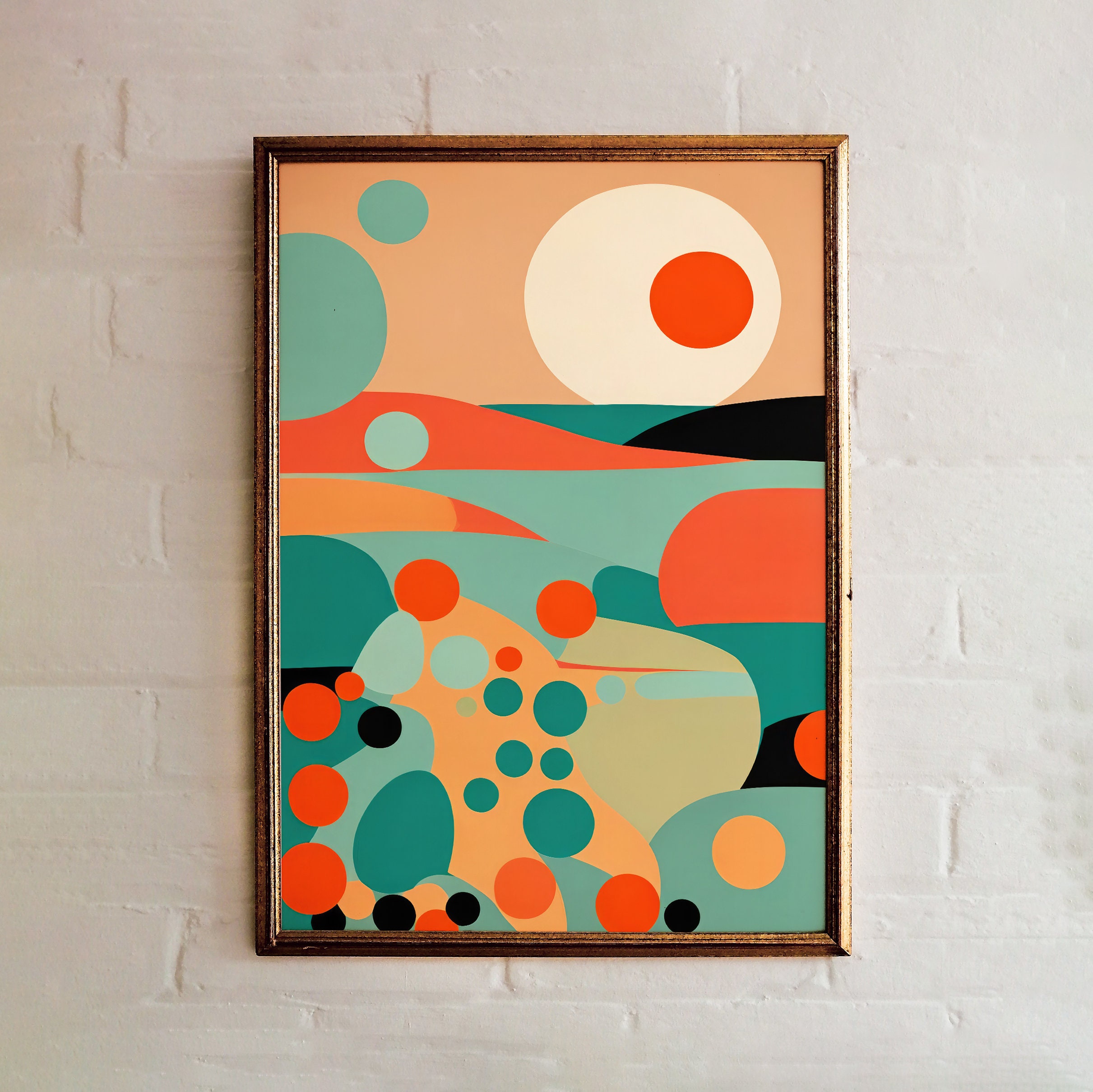 Mid-century Modern Landscape POSTER Abstract Wall Fine Art - Etsy