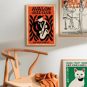 Vintage Jazz Club Poster Print | Retro Music Poster | Jazz Club Wall ...