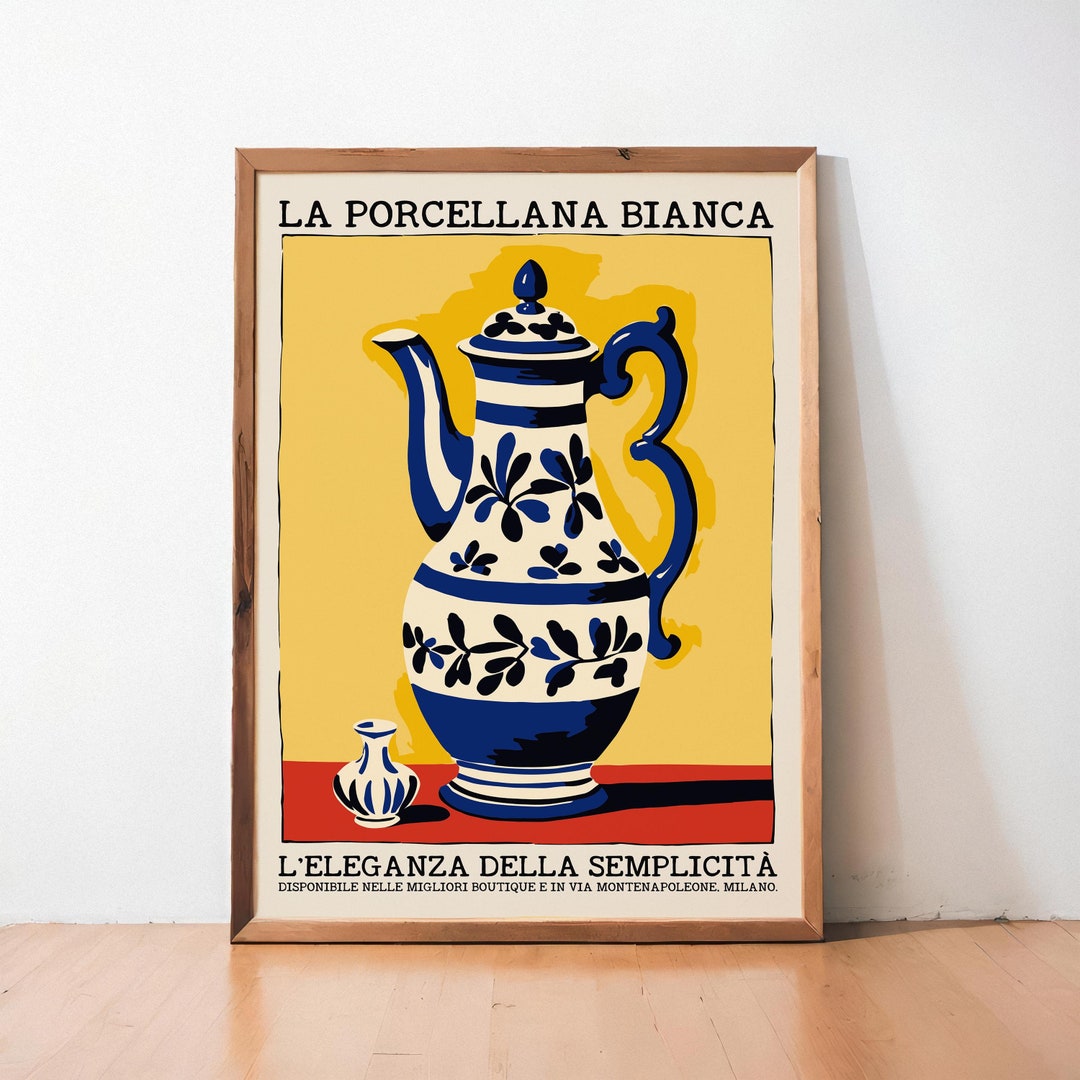Italian Porcelain Poster - La Porcellana Bianca - Elegant Ceramic ...