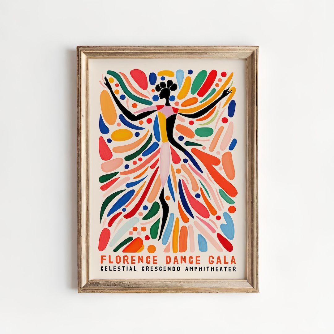 Italian Ballet Poster Florence Classic Dance Wall Art Paper Collage ...