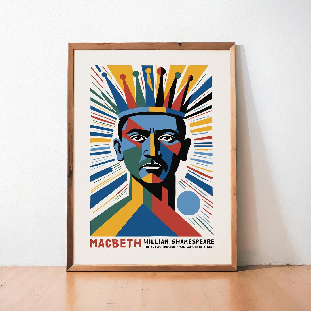 Macbeth Poster Art Print | Shakespeare Theater Wall Decor | Literary ...