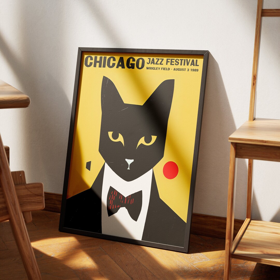Chicago Jazz Fest Poster Music Concert Advertising High-quality Wall ...