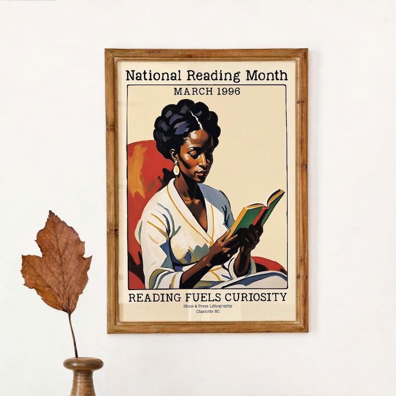 National Reading Month Posters - Etsy