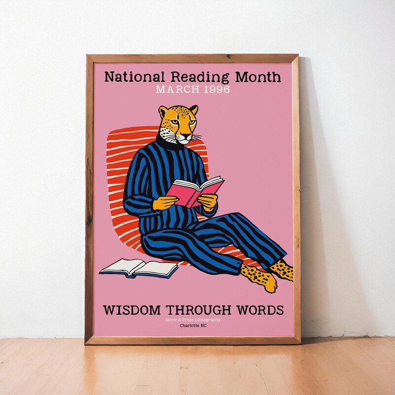 National Reading Month Posters - Etsy