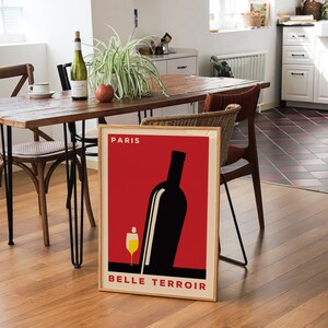 French Wine Poster Print, Classic Advertising Print, Alcohol Poster ...