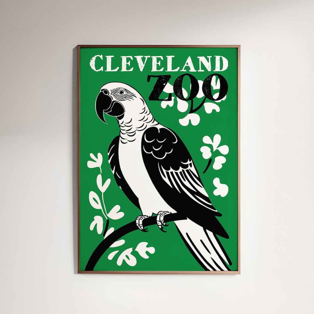 CLEVELAND ZOO - Vintage Poster | Reproduction Print, Parrot Advertising ...