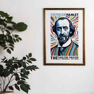 Hamlet Theater Poster - Vibrant Multicolor Art Print - Shakespeare ...