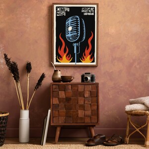 Comedy Night Poster, Collectible Chuckle Hut Hall Event Print, Retro ...