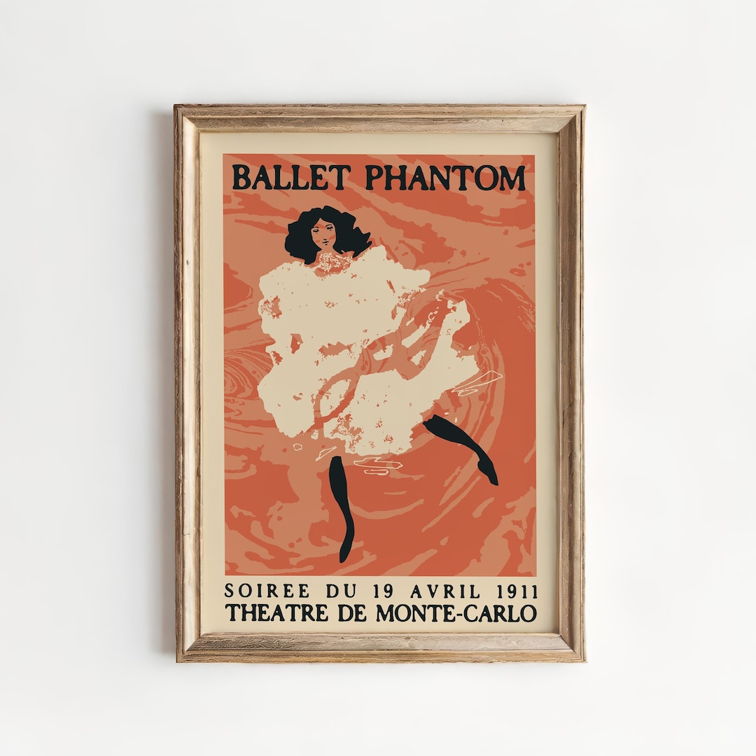 1911 Vintage Ballet Poster - Giclee Reproduction - Retro Monte Carlo ...