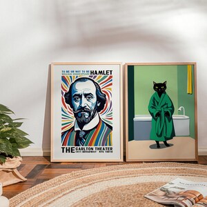 Hamlet Theater Poster - Vibrant Multicolor Art Print - Shakespeare ...