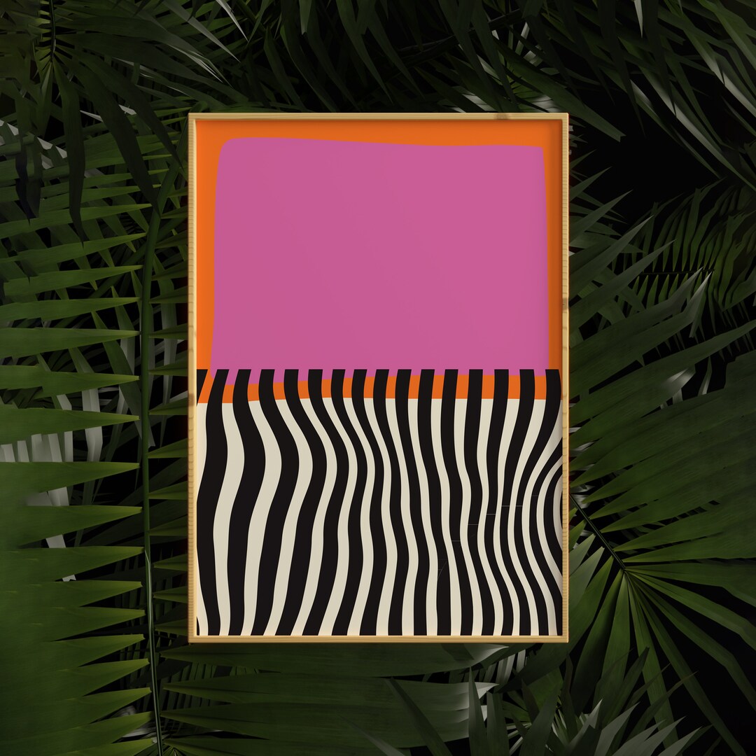 Mid Century Art Print Whimsical Print 24x36 Poster Boho - Etsy