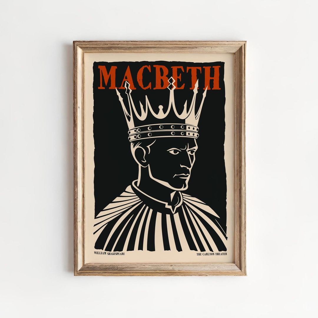 Macbeth Poster - Classic William Shakespeare Play Illustration - the ...