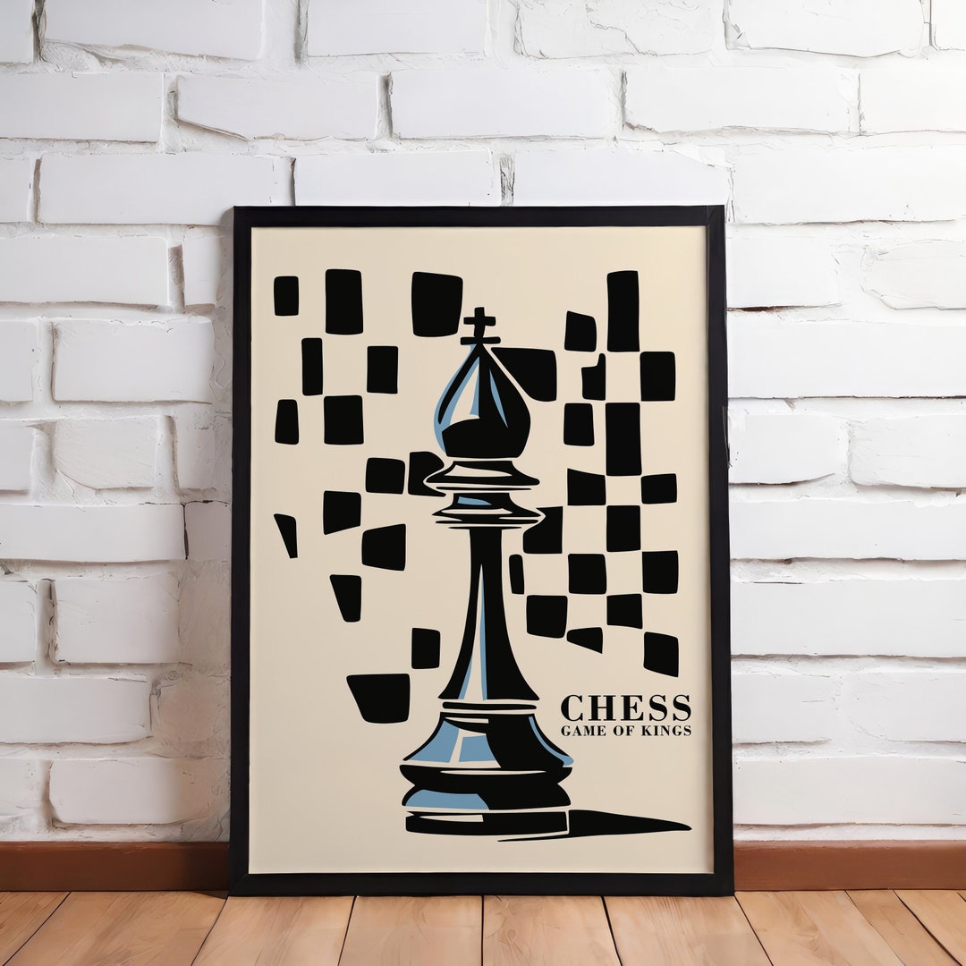 Classy Chess Poster - Mancave Graphic Posters, Vintage Chess Art Prints ...