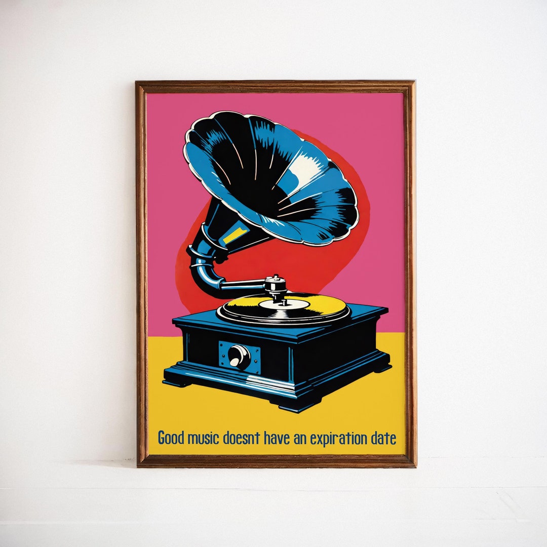 Gramophone Poster - Retro Music Art Print - Good Music Doesn't Have an ...