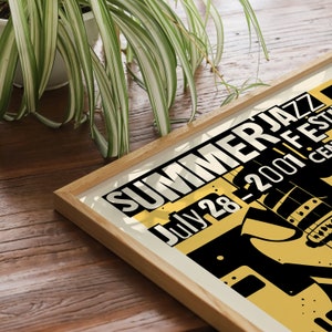 Summer Jazz Festival 2001 Central Park Poster, Retro Music Event ...