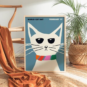 WORLD CAT DAY - Poster - February 17 - Cute and Artsy Decor and Gift ...