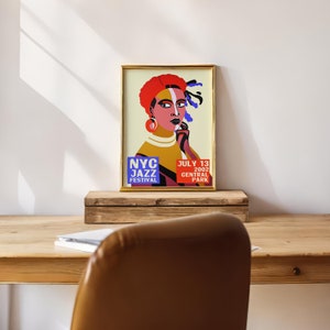 2002 NYC Jazz Festival Poster | Central Park Music Event Memorabilia, Vibrant Wall Art ...