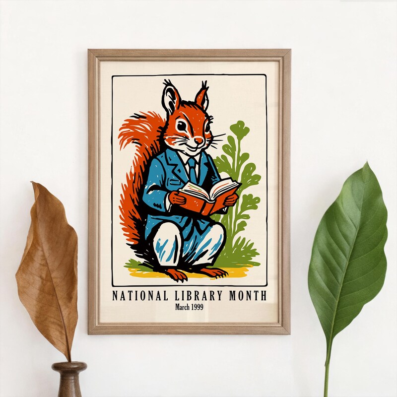 National Reading Month Posters - Etsy