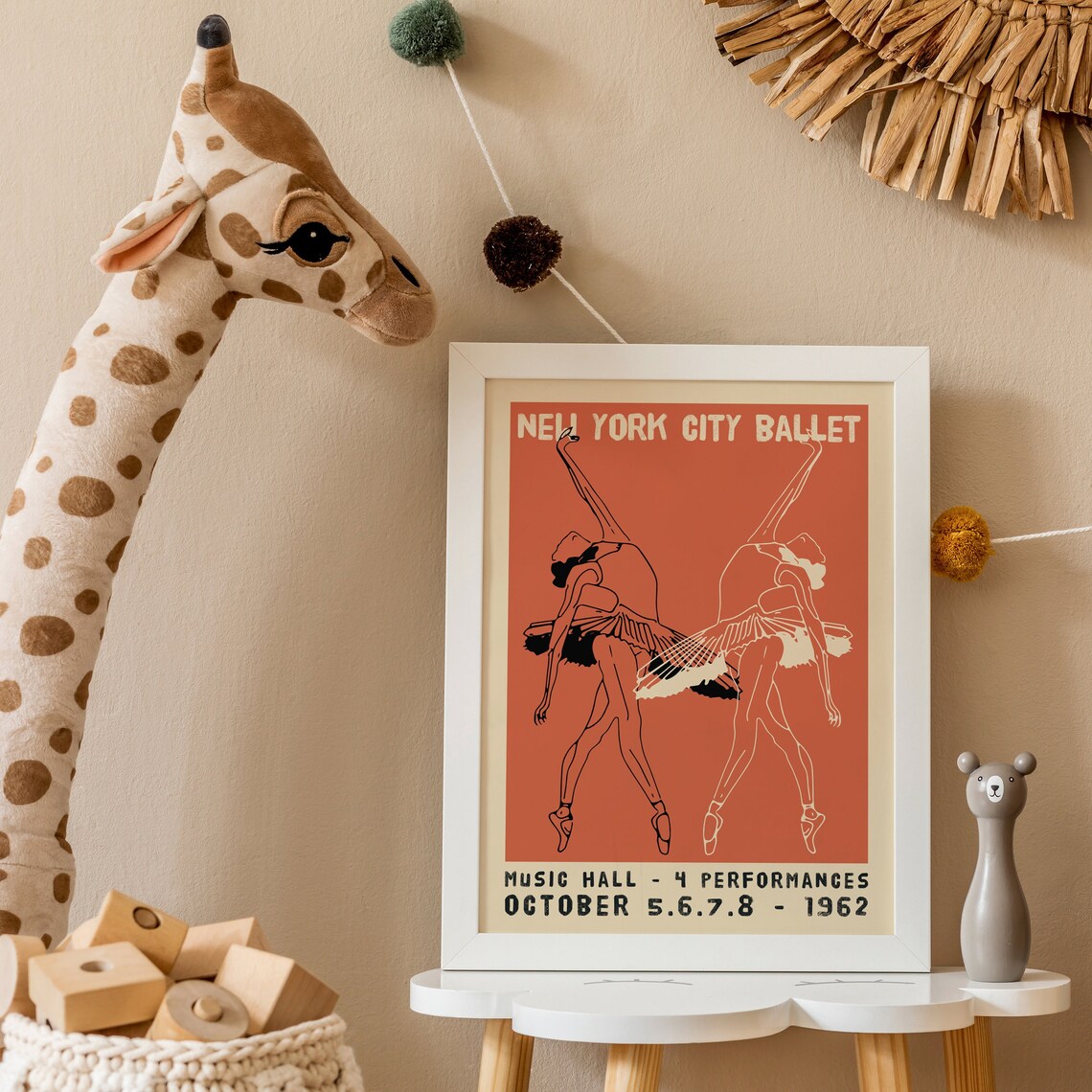 New York City Ballet Poster Music Hall Vintage Giclee - Etsy Canada
