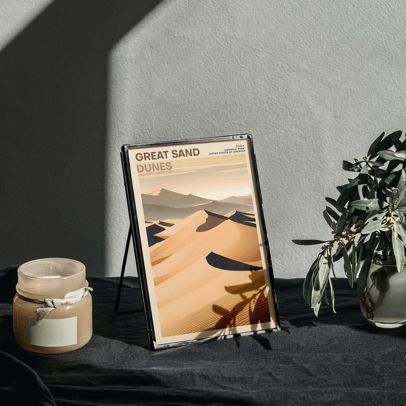 GREAT SAND DUNES National Park Poster Retro Travel Wall Art - Etsy