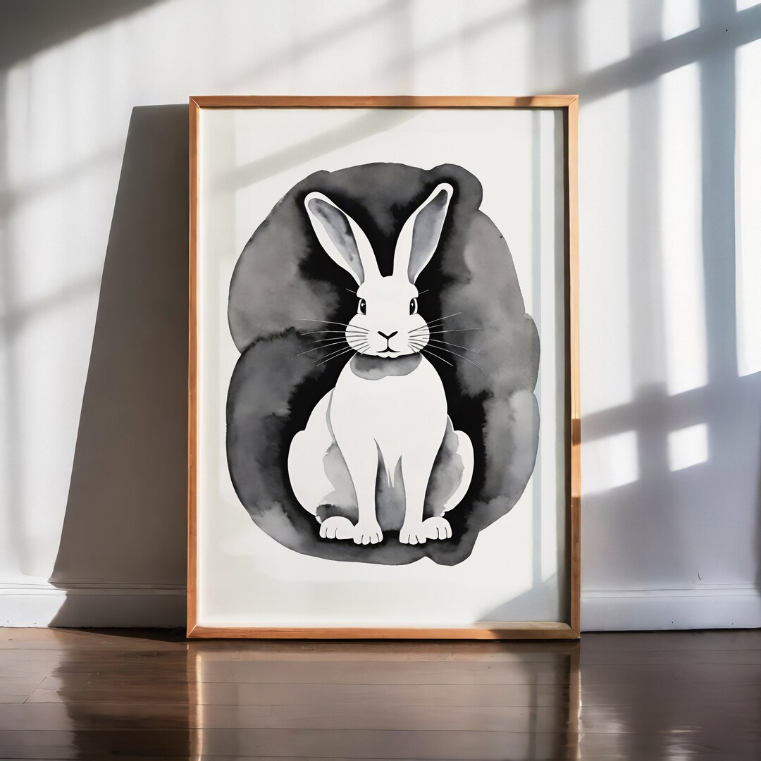 Bunny Rabbit ART PRINT Watercolor Unframed Painting Giclee Reproduction ...
