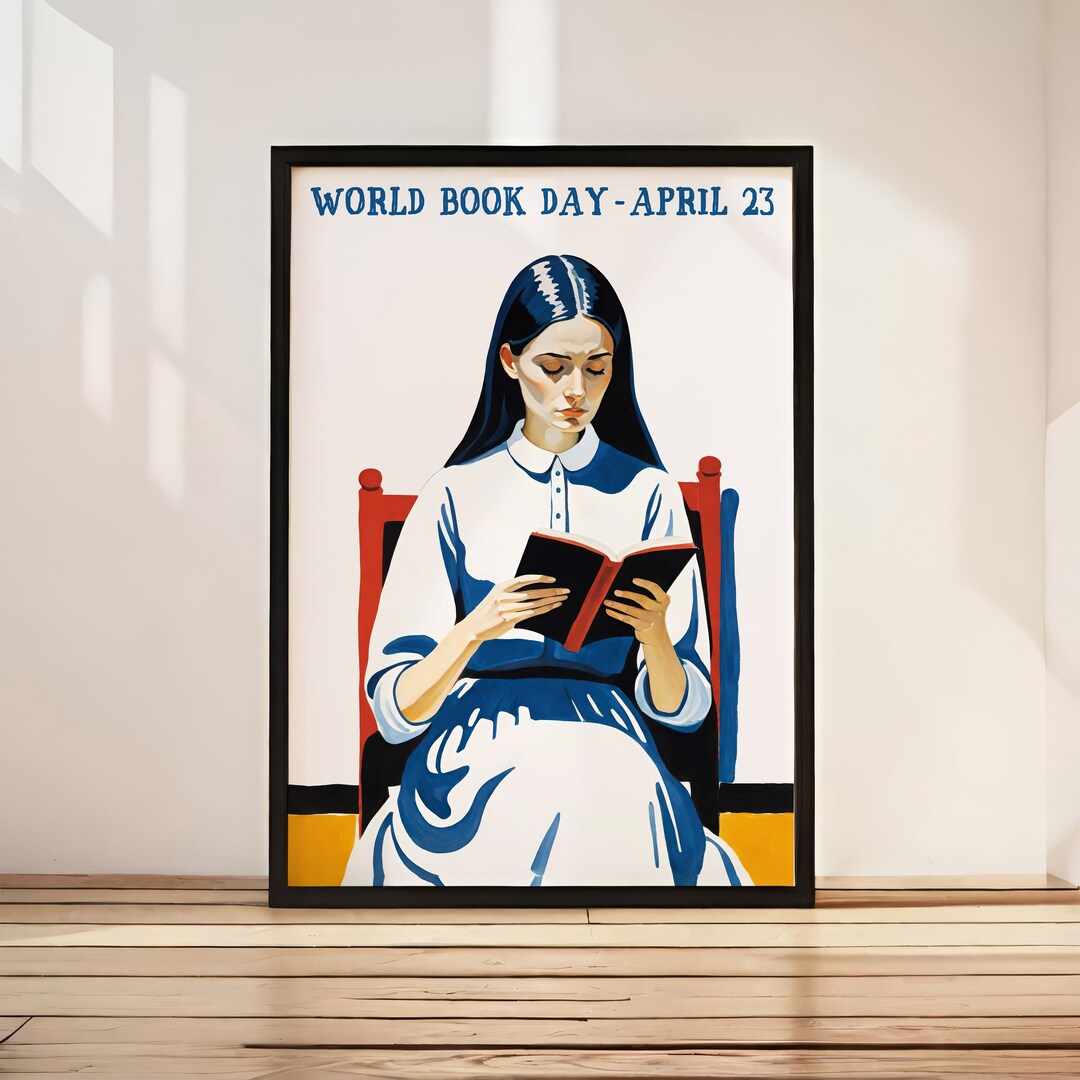 WORLD BOOK DAY Poster | Literary Art Print, Book Lover Library Decor ...