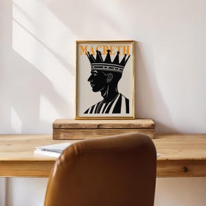 Macbeth Poster | Shakespearean Wall Art | Classic Literature Decor ...