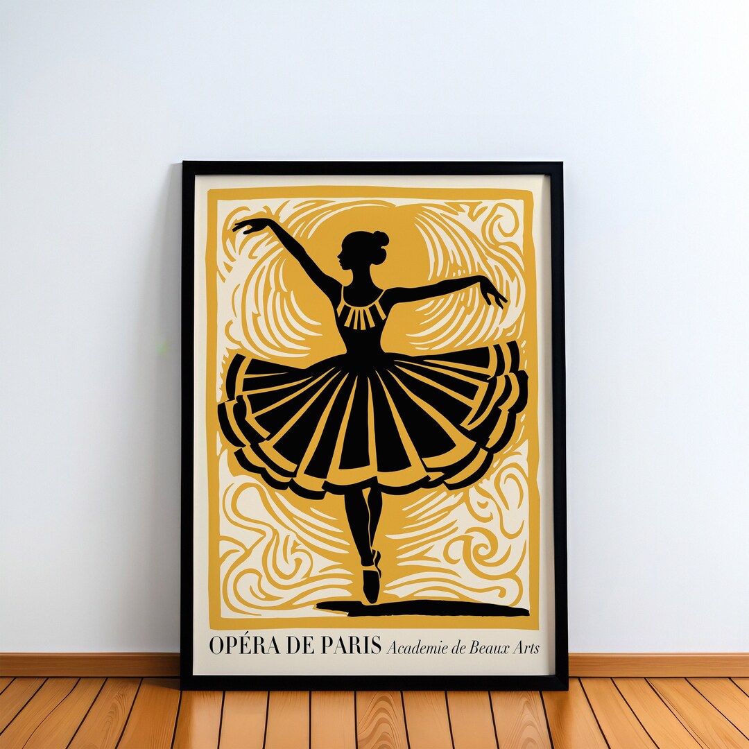 French Ballet Poster, Opera De Paris Academie De Beaux-arts, Elegant ...