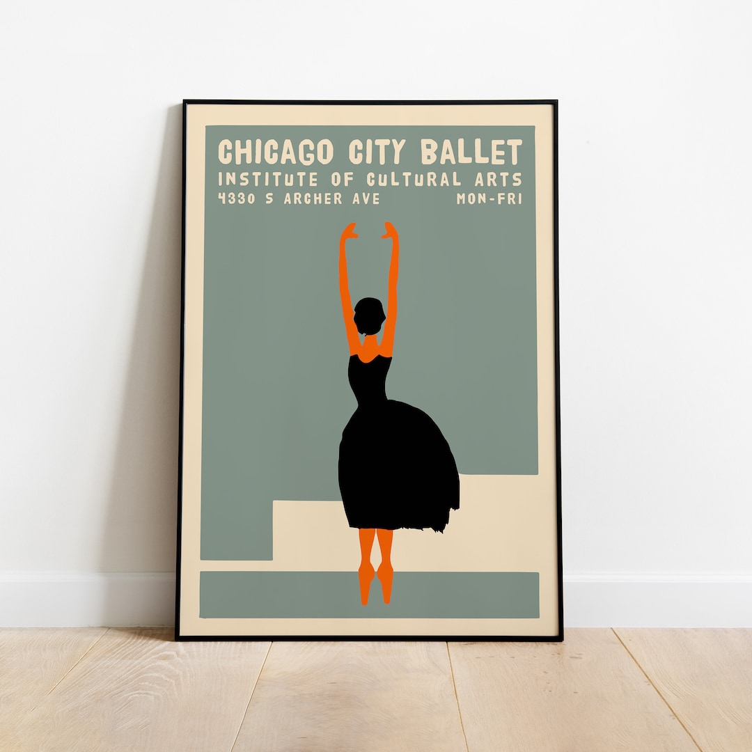 Vintage Ballet Poster Giclee Reproduction Retro Chicago - Etsy