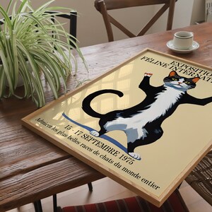 Cat Show Poster - EXPOSITION FELINE INTERNATIONALE 1975 - Retro French ...