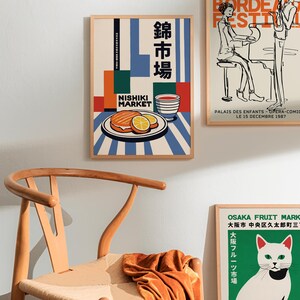 Japanese Kitchen Wall Art, Nishiki Market Kyoto Poster, Retro Japanese ...