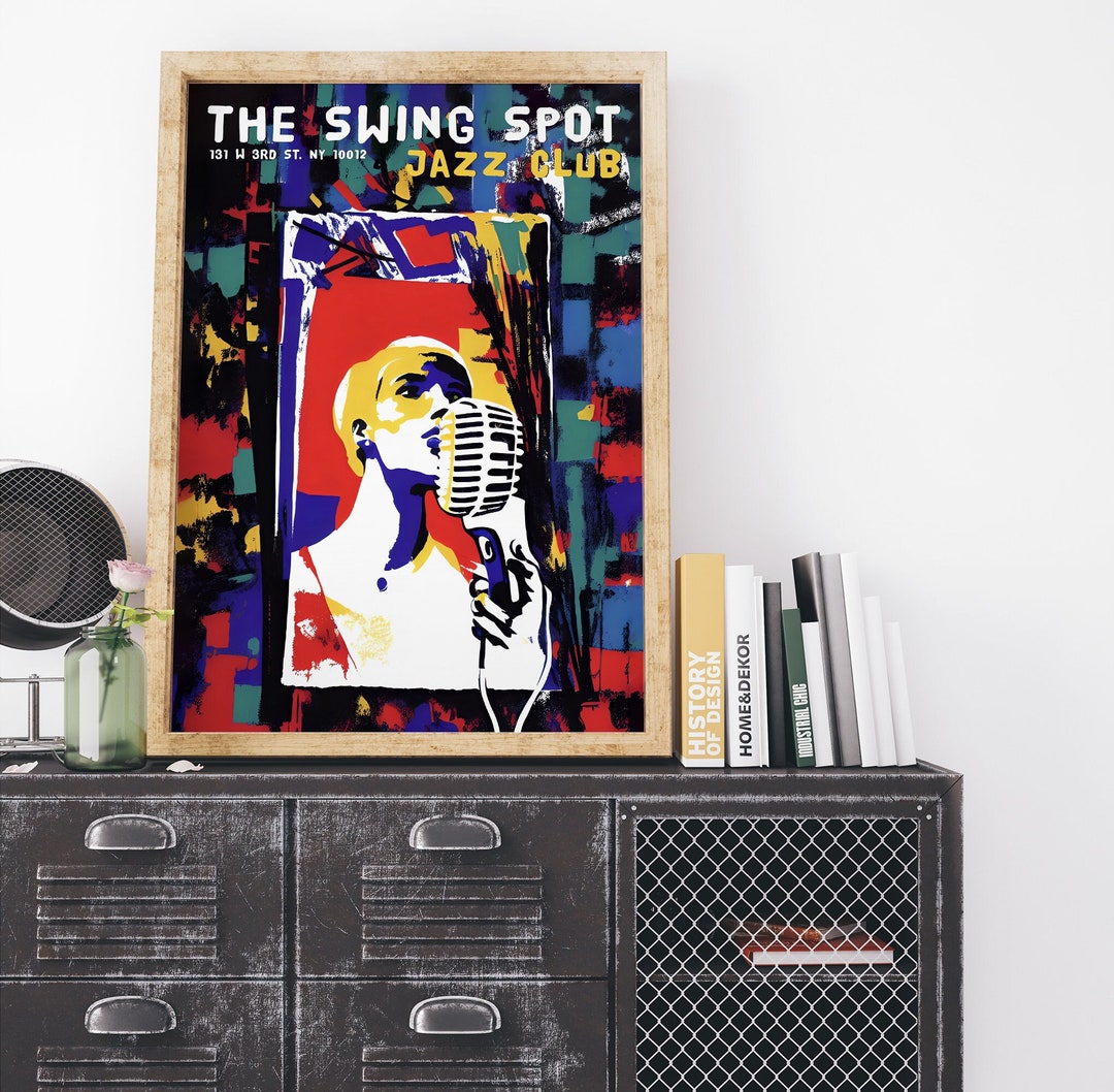 The Swing Spot Jazz Club Poster High-quality Wall Art Jazz Club Scene ...