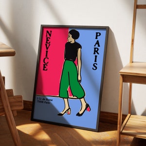 French Fashion Poster Retro Concept Store Poster Advertising Paris ...