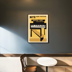 New York City Jazz Festival POSTER - Central Park - NYC Street Art - Music Concert Art Print ...