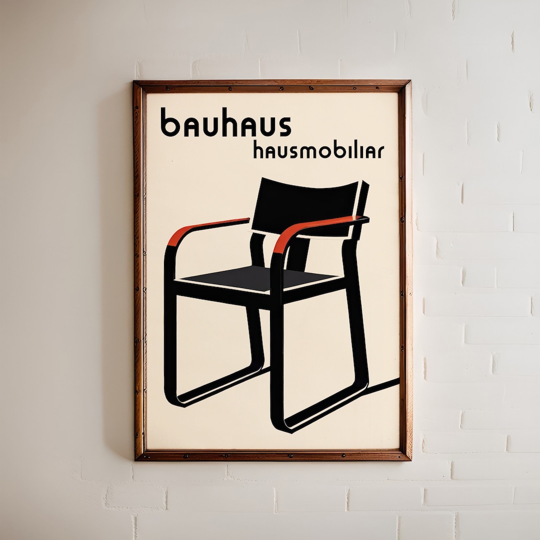 MCM Chair Poster Iconic Mid-century Modern Chair Design, Bauhaus ...