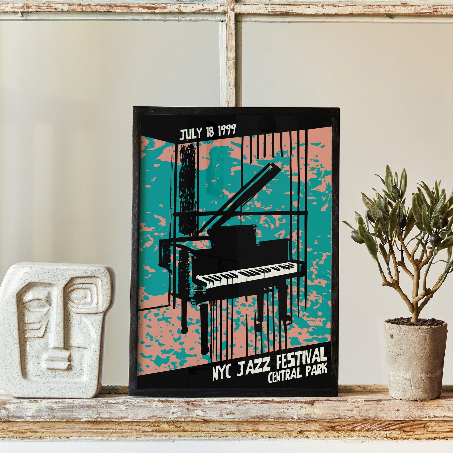 NYC Jazz Festival Poster Grand Piano Central Park Art - Etsy