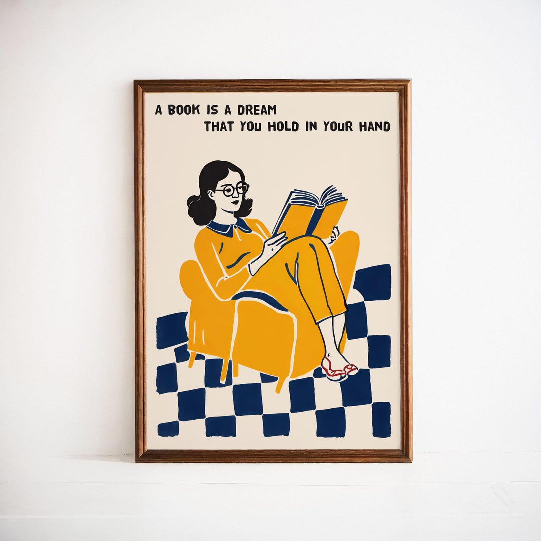 Reading Quote Poster - Inspirational Literary Art for Book Lovers ...