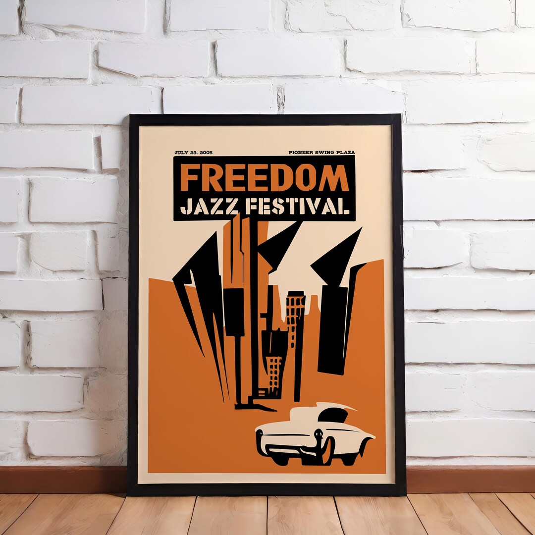 FREEDOM Jazz Festival - Music Poster - Large Wall Art, Art Prints, Home ...