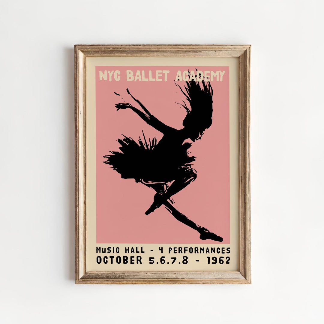NYC MUSIC HALL Ballet Poster, Ballerina Print, Nursery Decor Ideas ...