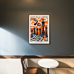 1990 Chess Poster - Vintage Advertising - Let's Play Chess Wall Art ...