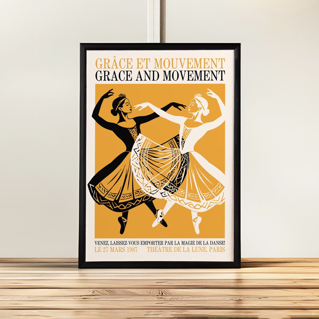 French Ballet Poster Elegant Wall Art Dance Lover Gift Parisian Chic ...