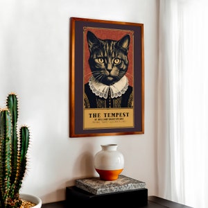 Shakespeare’s the Tempest Cat Poster - Vintage Style Wall Art, Literary ...