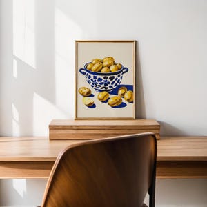 Retro Potatoes Poster - Kitchen Wall Art Print | Rustic Farmhouse Decor ...