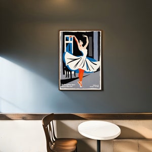 Metropolitan Opera House Poster, Elegant Ballet Dancer Art, Classic New ...