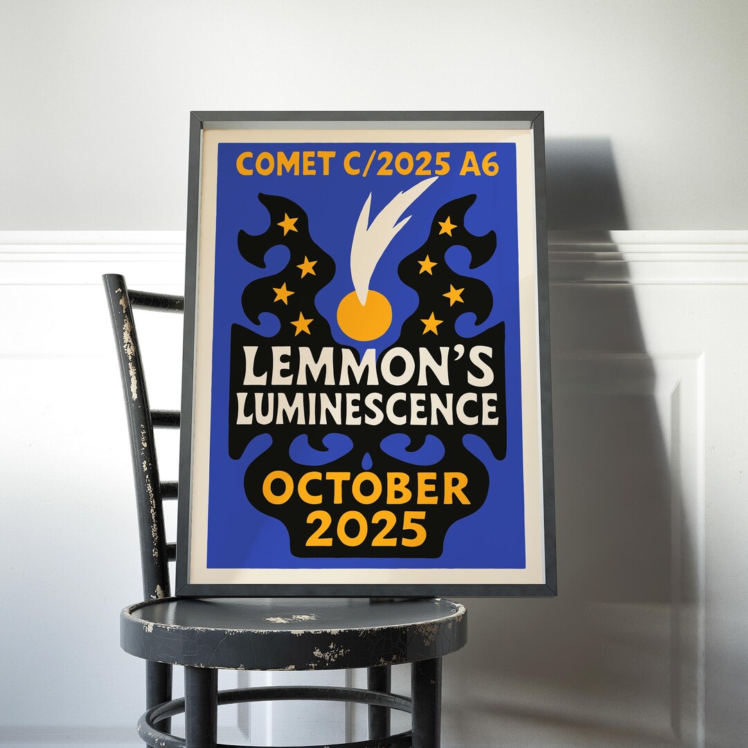 Comet C2025 A6 Poster - Lemmons Luminescence - Astronomy Space Sky Wall ...