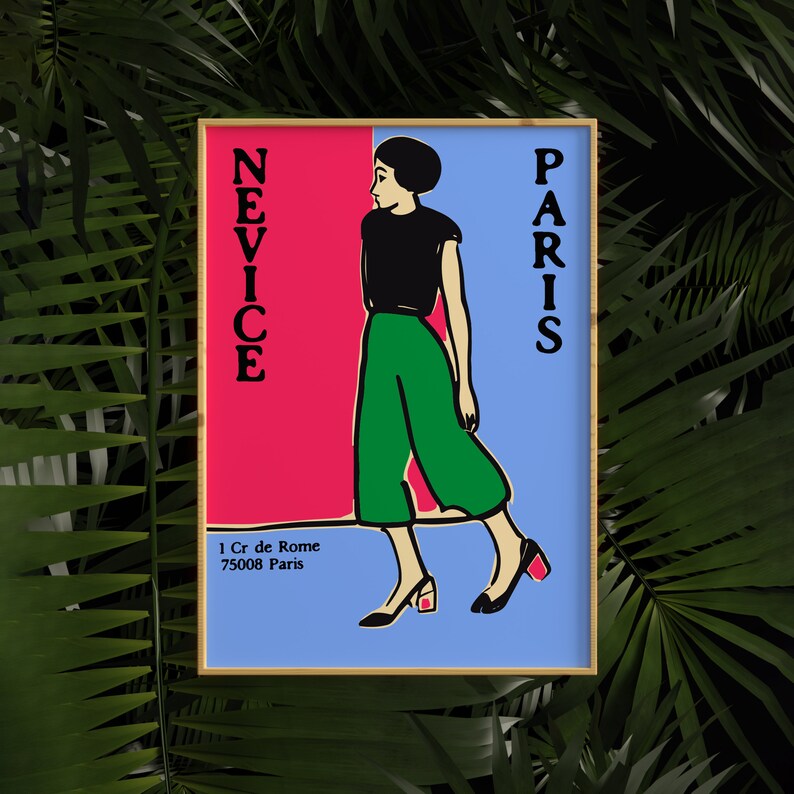 French Fashion Poster Retro Concept Store Poster - Etsy
